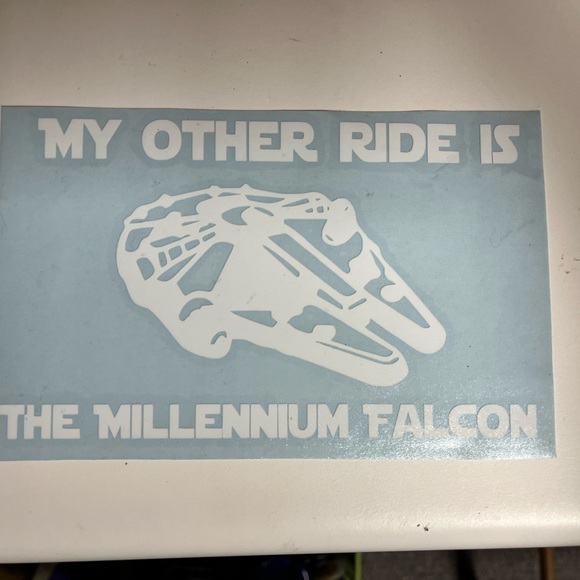 Star Wars | Other | Star Wars Millennium Falcon Car Decal Vinyl 35 X 7 ...